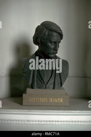 Portrait of Gottfried Semper - a German architect, art critic, and ...