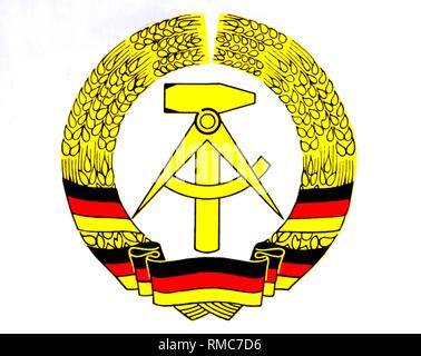 National coat of arms of the GDR Stock Photo - Alamy