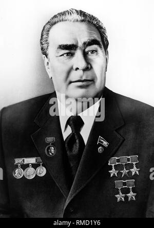 Leonid Ilyich Brezhnev - 19.12.1906 - 10.11.1982 Undated photo of the ...