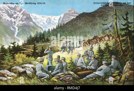 Austrian artillery in the Italian Alps, WW1 Stock Photo - Alamy