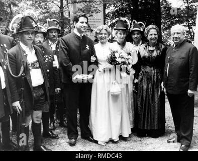 Gertrud Goppel and her husband, the Bavarian politician Alfons Goppel ...