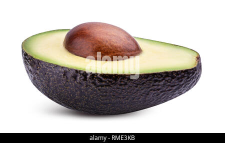 Dark avocado isolated on white background. Clipping path Stock Photo ...
