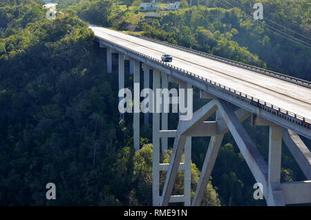 Bacunayagua Bridge, Matanzas, highest bridge in Cuba, opened in 1959 ...