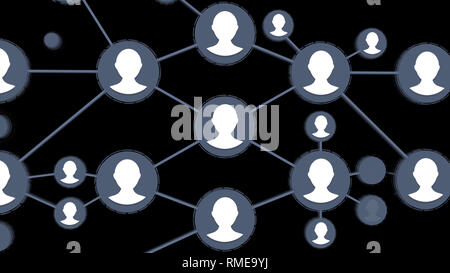 social Network animation for use in presentations, manuals, design, etc ...