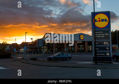 Supermarket, Lidl, Newport, Isle of Wight, Engerland, UK Stock Photo ...