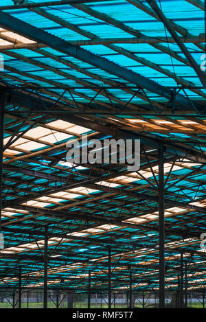 Temporary structure - Roof of plastic sheets Stock Photo - Alamy