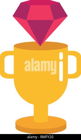 DIAMOND PLAY BUTTON Award, trophy on white background. Editable Vector ...