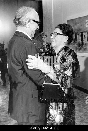 President of the People's Parliament of the GDR Horst Sindermann (l ...