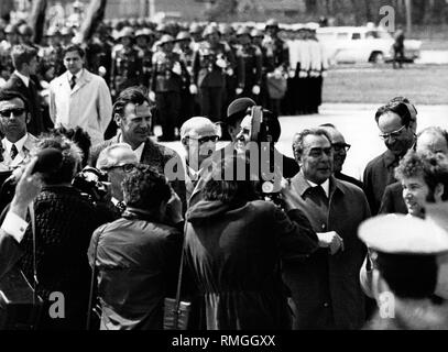 GDR leader Erich Honecker right and CPSU Central Committee General ...