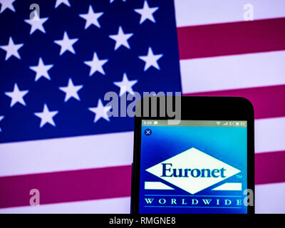 Euronet Worldwide company logo seen displayed on smart phone Stock ...