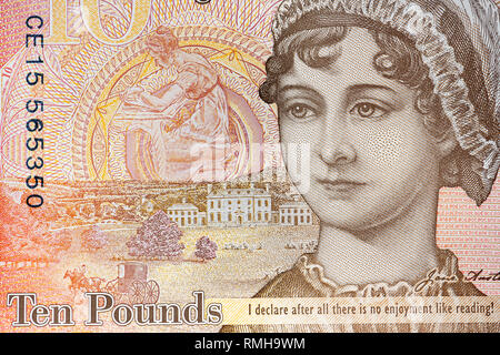 Close up of a ten pound bank note in British Sterling currency Stock ...