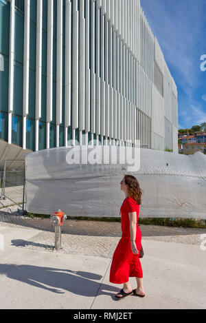 the building of the new headquarters of the EDP, Energias de Portugal ...