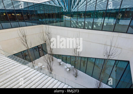the building of the new headquarters of the EDP, Energias de Portugal ...