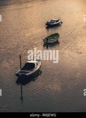 Recreational boats, detail of rowing boats for a stroll along the water ...