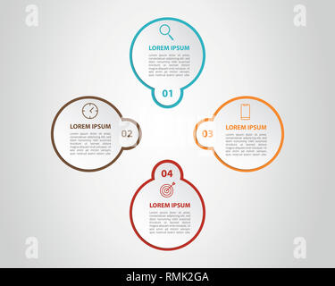 data center concept for infographic template banner with four point ...