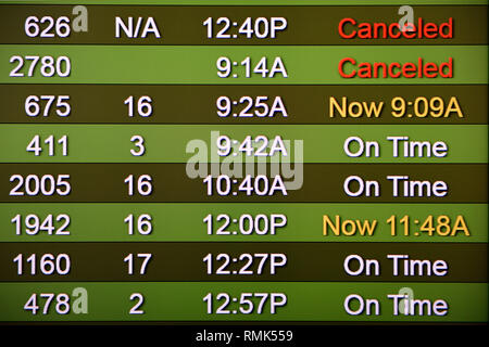 Airlines Arrival Departure schedule Stock Photo - Alamy