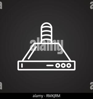 Extractor Hood icon vector, filled flat sign, solid pictogram isolated ...