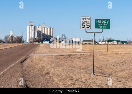 Happy, Texas, United States of America - January 1, 2017. Old water ...