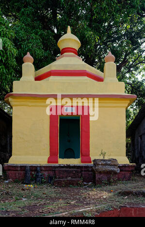 Old but newly colored Shiva temple at kanakeshwar Alibag Maharashtra ...