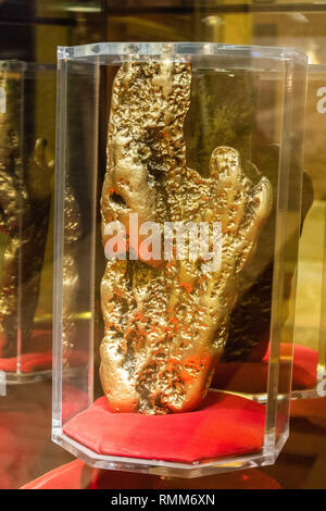 Las Vegas Nevada the "Hand of Faith" gold nugget at the Golden Nugget ...