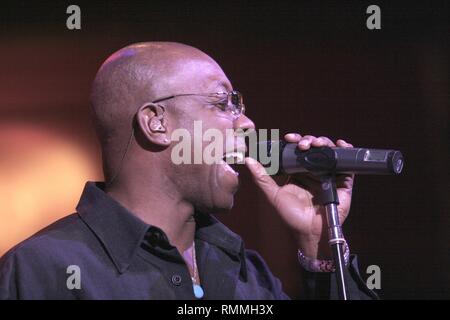 Tower of Power are shown performing on stage during a "live" concert ...