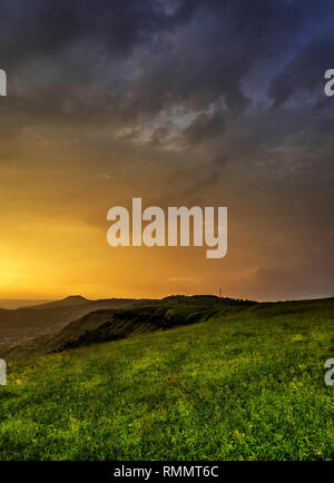 Beautiful magical golden background with yellow lights stars bokeh at ...