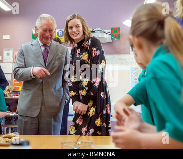 The Prince of Wales during a visit to Bletchingdon Village Hall on the ...