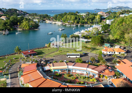 Castries cruise ship duty free shopping terminal in St Lucia Stock ...