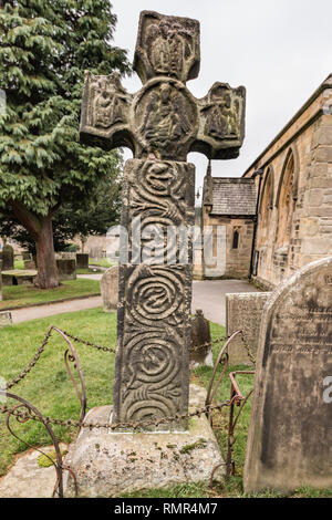 Anglo-Saxon cross in Mercian style outside Parish Church of St ...