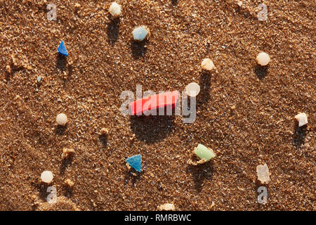 microplastic nurdles on sand Stock Photo - Alamy