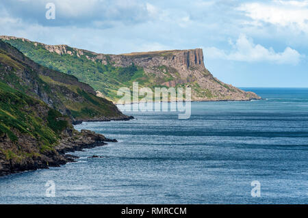 Famous Fair Head cliff on the Northern coast of County Antrim, Northern ...