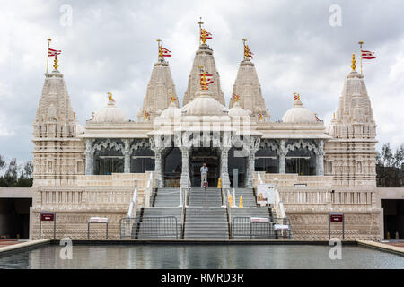BAPS Swaminarayan Mandir in Houston, Texas Stock Photo - Alamy