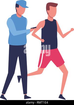 faceless guys sports running Stock Vector Image & Art - Alamy