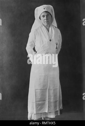 Portrait of Mrs. Seth Barton French, a notable figure, captured in an ...