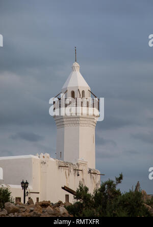 The renovated Shafai mosque, Red Sea State, Suakin, Sudan Stock Photo ...