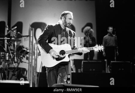 Singer, songwriter and guitarist Pete Townsend of the rock band The Who ...