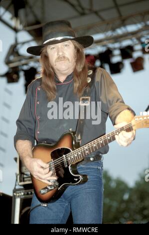 Guitarist and singer Hughie Thomasson of The Outlaws is shown ...