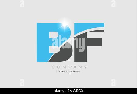 combination letter bf b f in grey red color alphabet logo icon design ...