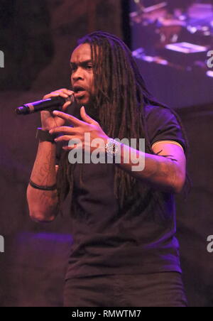 Singer Ranking Roger is shown performing on stage during a "live ...