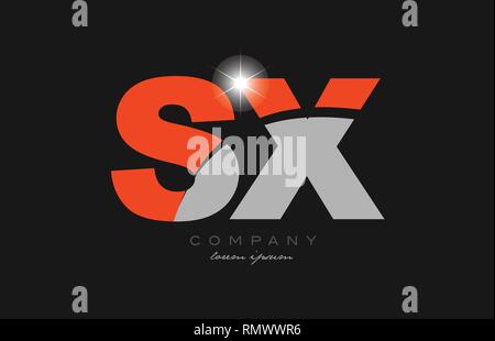 combination letter sx s x in grey blue color alphabet logo icon design ...