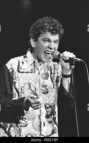 Scottish singer Dan McCafferty (C) and his band Nazareth perform during ...