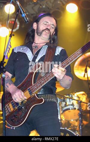 Lemmy Kilmister of Motorhead performing on their 'The World is Yours ...