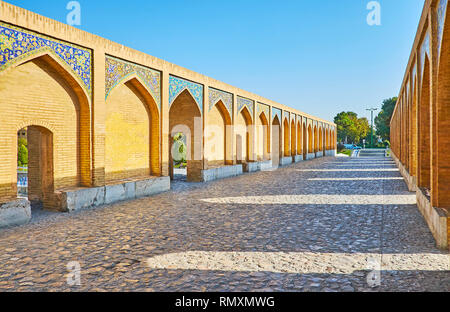 The Khaju Bridge is one of the historical bridges on the Zayanderud ...