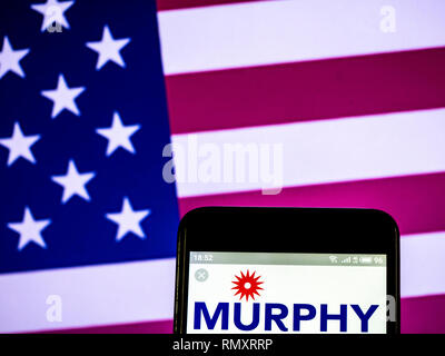 Murphy Oil Corporation logo seen displayed on smart phone Stock Photo ...