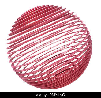 Abstract pink spiral sphere Stock Photo - Alamy