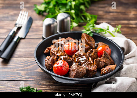 Meat (Beef) stewed in tomato sauce with garlic and spices. Goulash ...