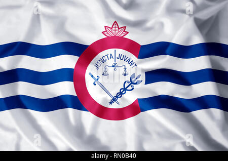 Cincinnati Ohio stylish waving and closeup flag illustration. Perfect ...