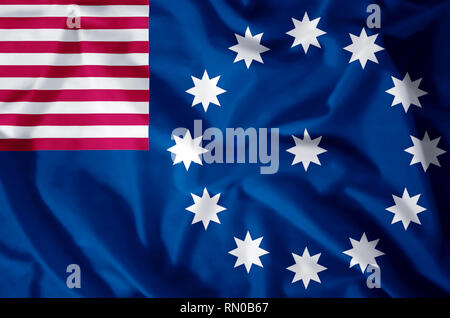 Easton Pennsylvania stylish waving and closeup flag illustration ...