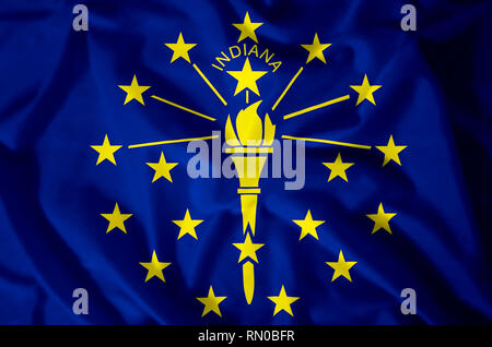 Indiana stylish waving and closeup flag illustration. Perfect for ...