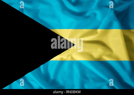 Bahamas stylish waving and closeup flag illustration. Perfect for ...